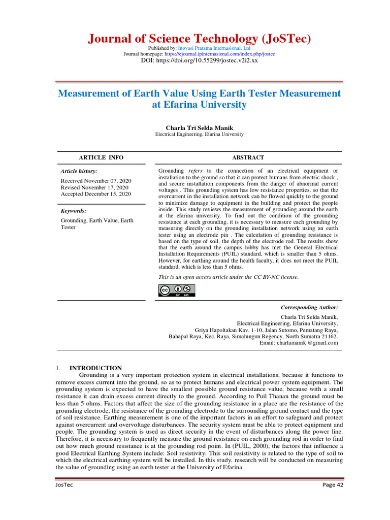 Measurement of Earth Value Using Earth T | PDF | Electrical Resistivity ...