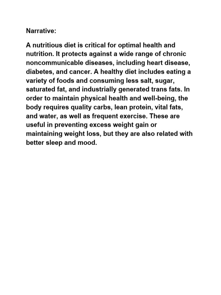 Narrative | PDF | Self-Improvement | Wellness