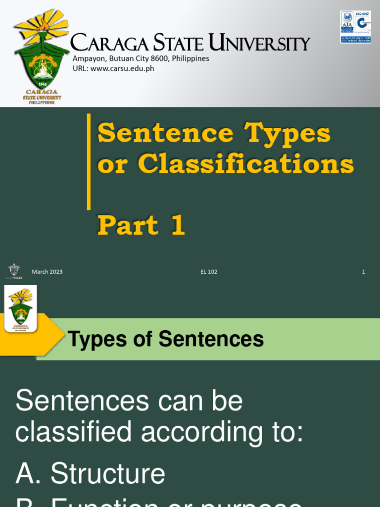 Sentence-Types_Part-1 | PDF | Sentence (Linguistics) | Syntax Sentence-Types_Part-1 | PDF | Sentence (Linguistics) | Syntax