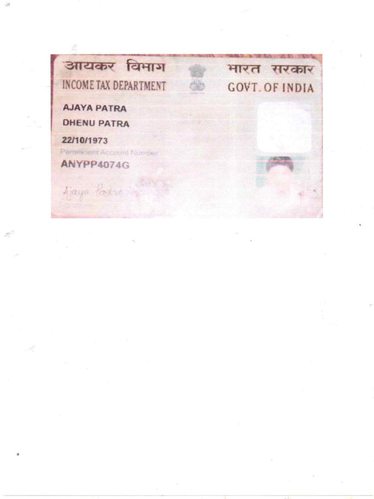 pan card | PDF