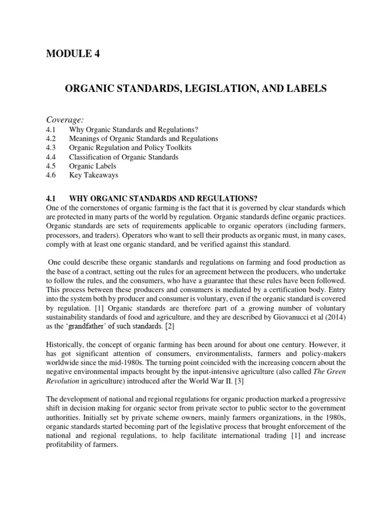 Organic Standards & Regulations Guide | PDF | Organic Farming | Agriculture
