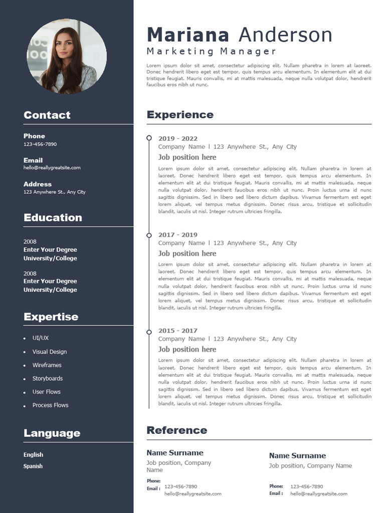 Black White Minimalist CV Resume | PDF