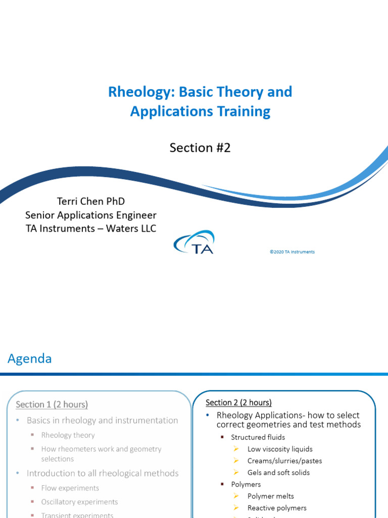 2020 Rheology Online Training 2 | PDF | Rheology | Viscosity