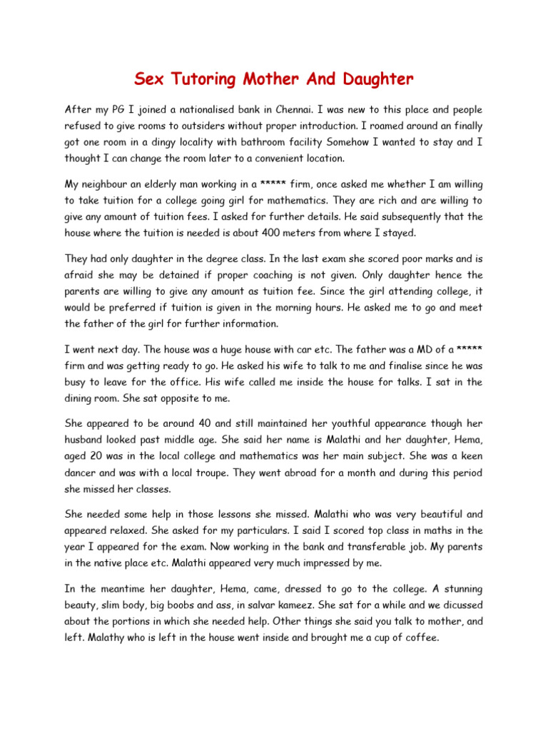 Sex Tutoring Mother And Daughter En Pdf 