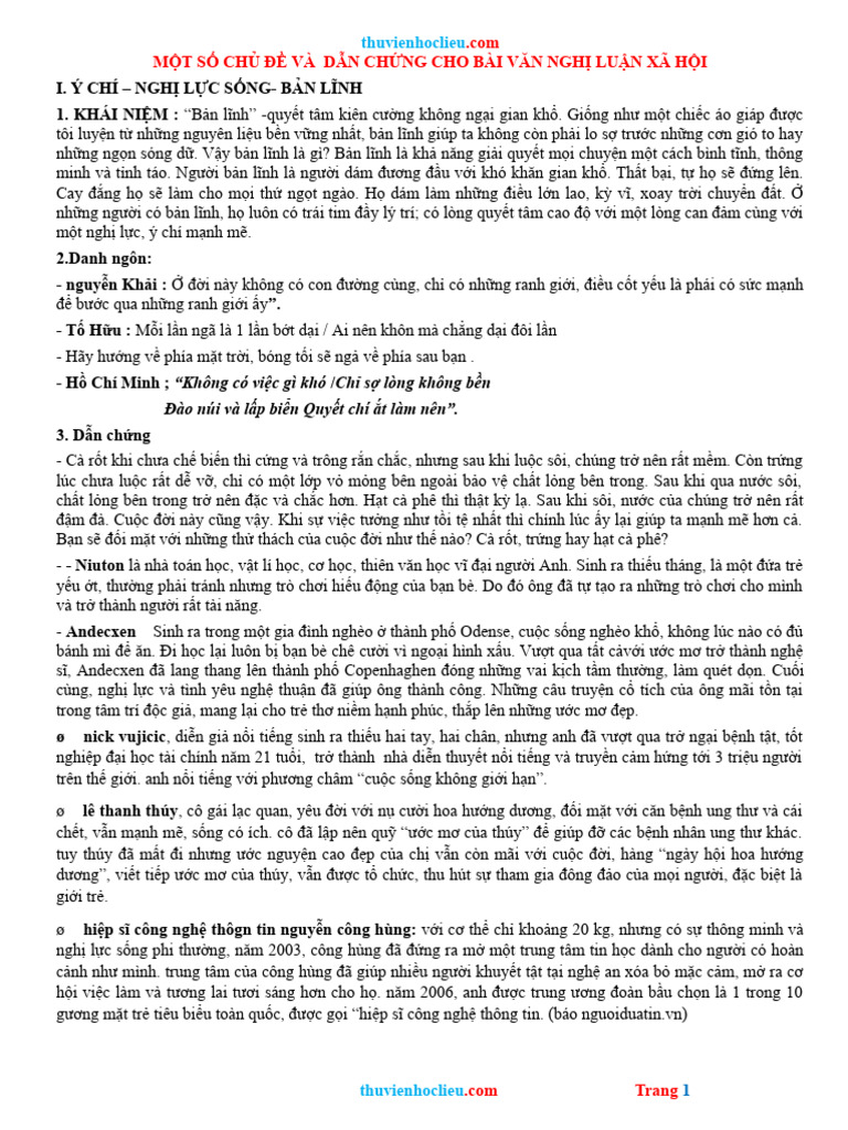 Mo So Chu de Va Dan Chung Cho Bai Van Nghi Luan Xa Hoi | PDF