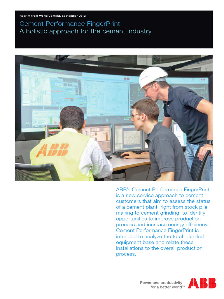 Cement Performance Fingerprint - ABB | PDF | Electrical Grid | Cement