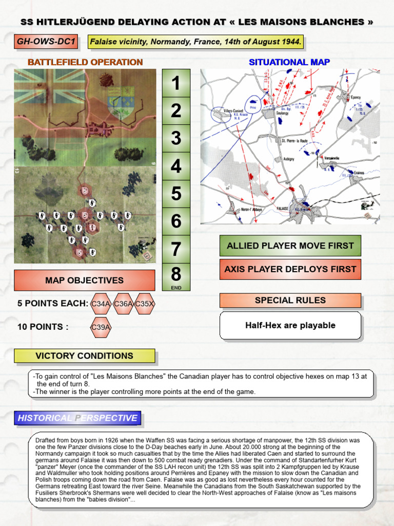 Les Mainsons Blanches GH-OWS-DC1 Maps 6-13 | PDF | Operation Overlord | Waffen Ss