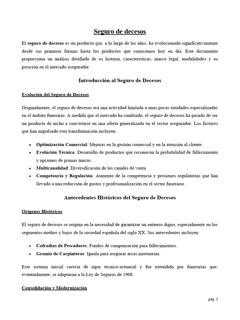 Seguro de Decesos | PDF | Seguro | Seguro de vida