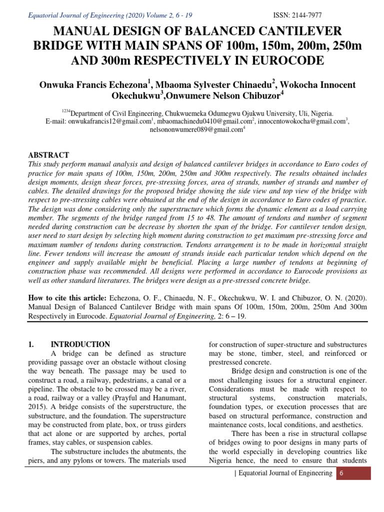 Manual Design of Balanced Cantilever Bri | PDF | Prestressed Concrete ...