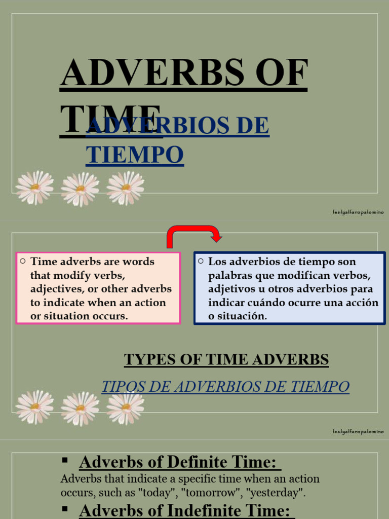 Adverbios de Tiempo | PDF