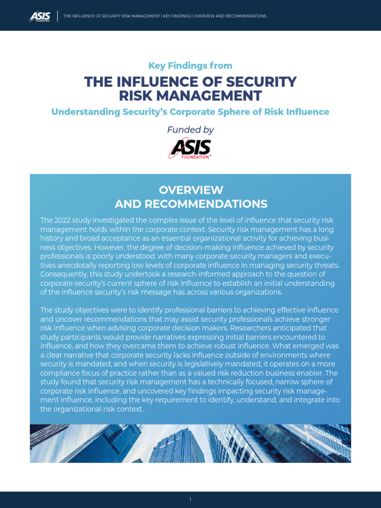 Asis Risk Management Module Overview | PDF | Risk | Risk Management