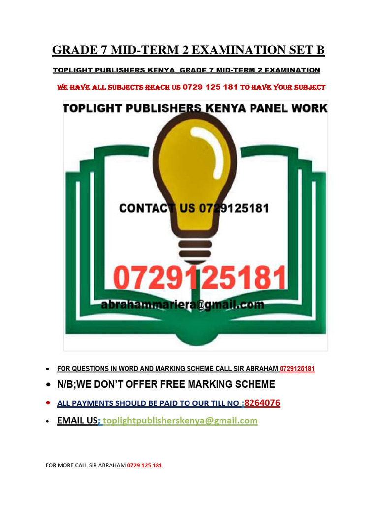 Grade 7 Midterm 2 Exam Set B | PDF | Genesis Creation Narrative | Tillage