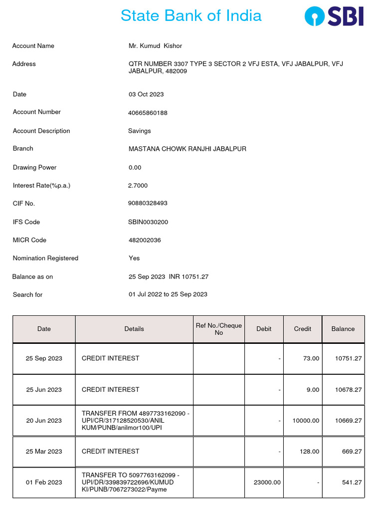 Account Statement Unlocked | PDF | Payments | Debits And Credits