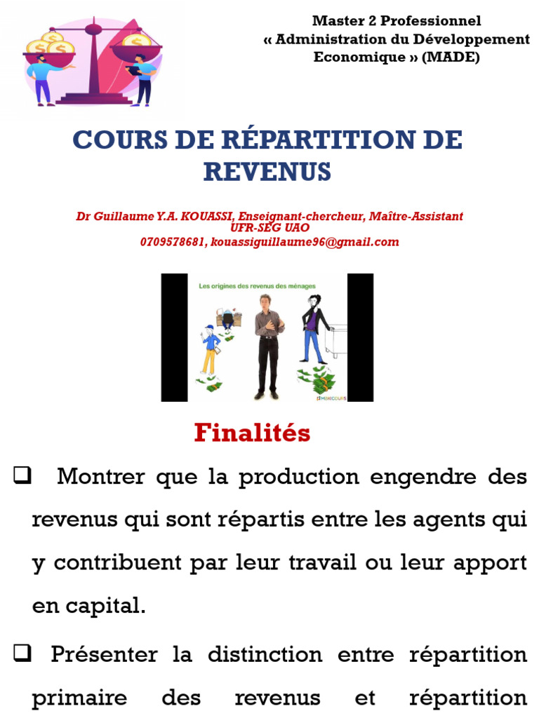 Répartition des Revenus et Valeur Ajoutée | PDF | Revenus | Impôts