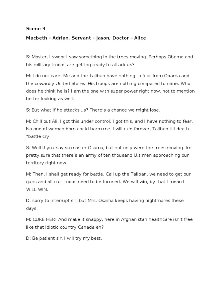 Gr10 MacBeth Script | PDF