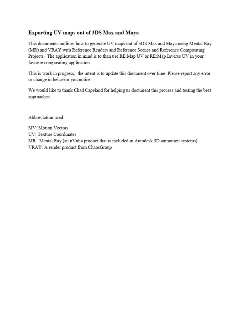 UVfrom3DSMaxAndMaya | Download Free PDF | Texture Mapping | Rendering (Computer Graphics)