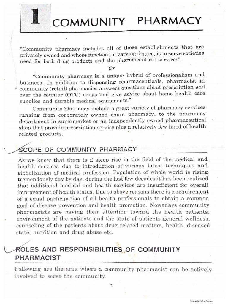 Community Pharmacy | PDF