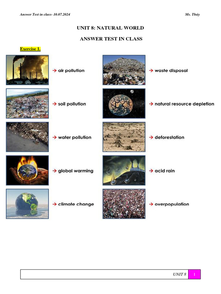 Bản Sao Của (10.07.2024) Unit 8 - the Natural World -Vocab - Ms. Thúy ...