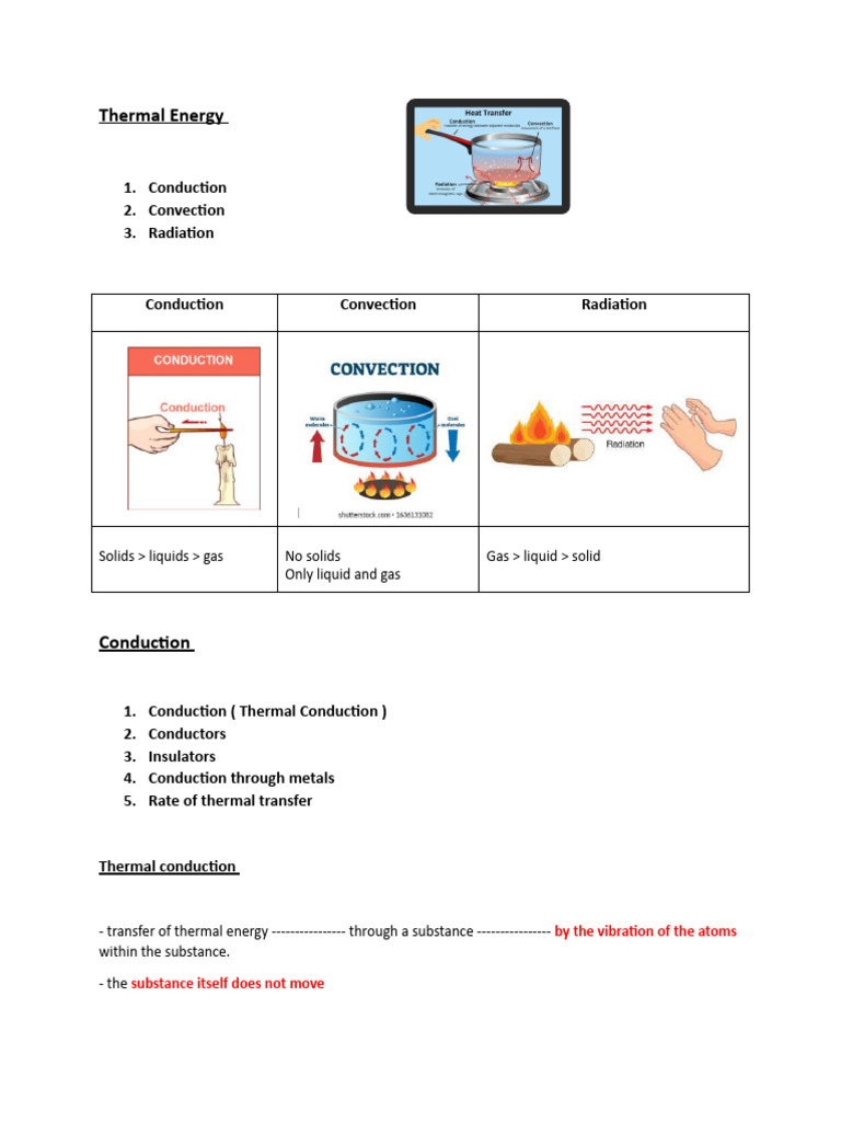 Thermal Energy | PDF | Thermal Conduction | Heat Transfer