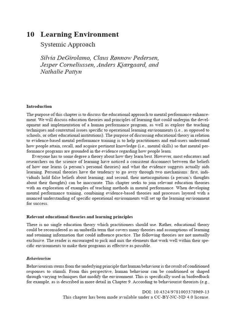 Learning_Environment | PDF | Expert | Learning