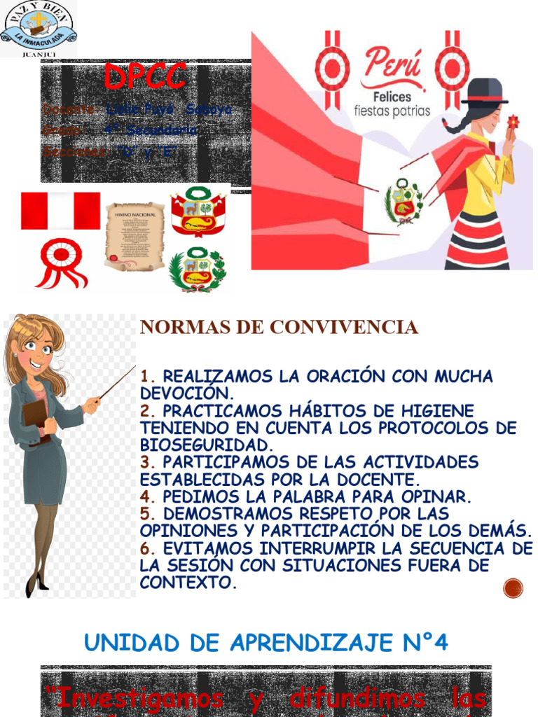 DPCC 4°-U4-Sesion 1 | PDF | Perú | Aprendizaje