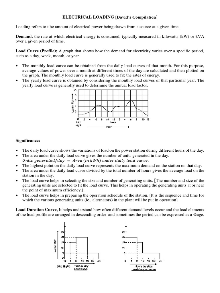 Electrical Loading | Download Free PDF | Electric Power | Watt