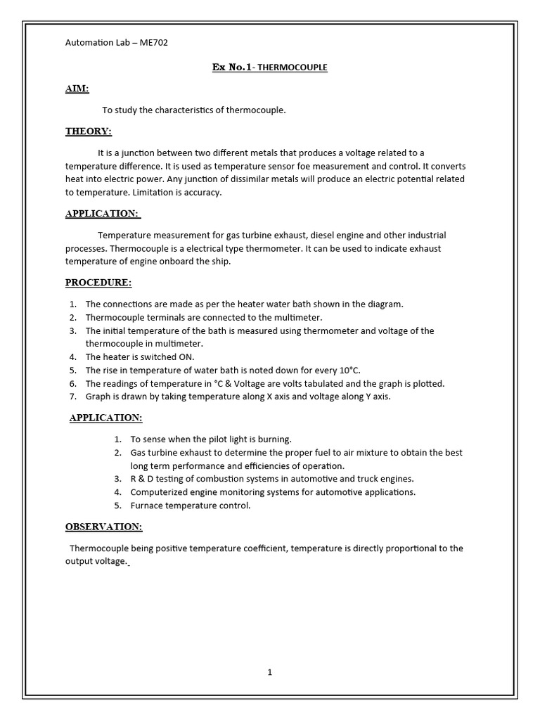 Emt | PDF | Thermocouple | Temperature