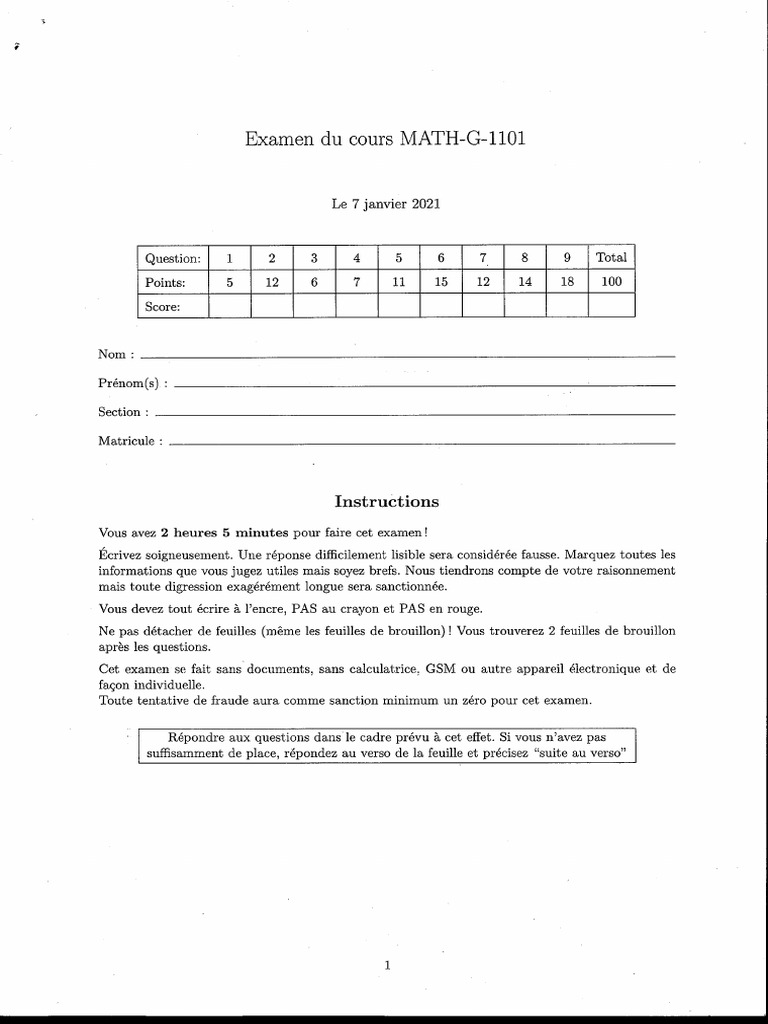 Corr Exam Jan 2021 | PDF