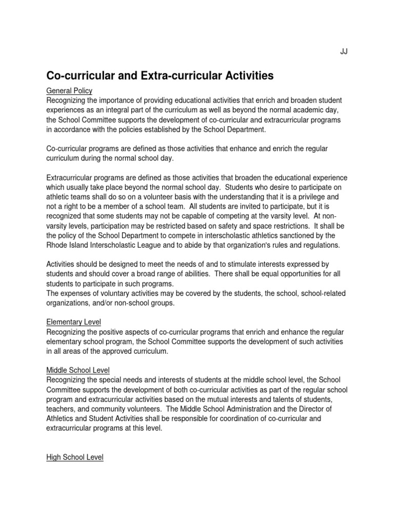 Co-curricular_and_Extra-curricular_Activities | PDF