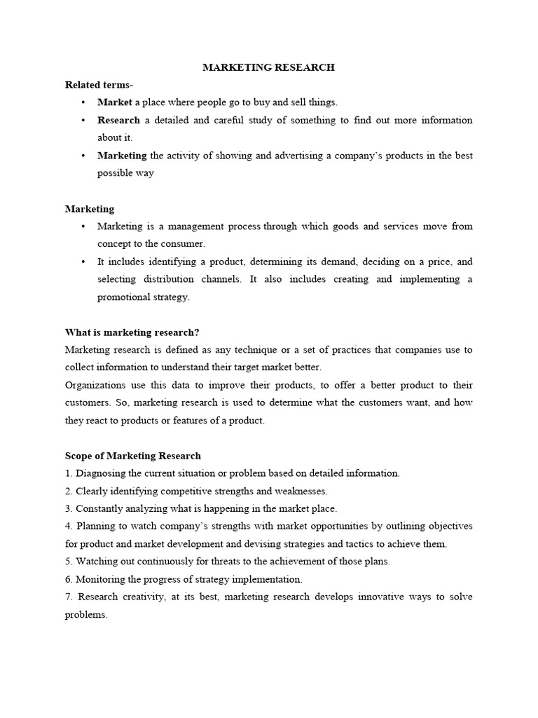 Marketing Research Pdf Survey Methodology Marketing