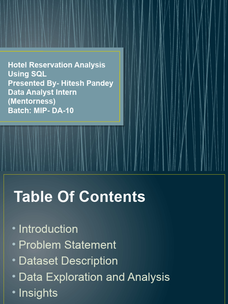 Hotel Reservation Data Analysis With SQL | PDF | Data Analysis | Data