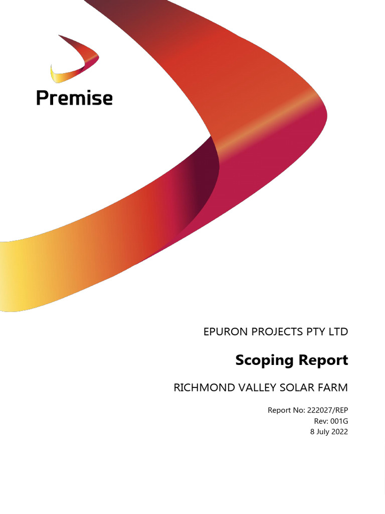Scoping Report | PDF | Sustainability | Infrastructure