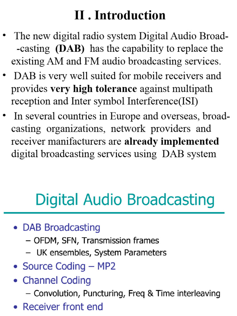 Digital Audio Broadcasting | PDF | Radio | Frequency Modulation