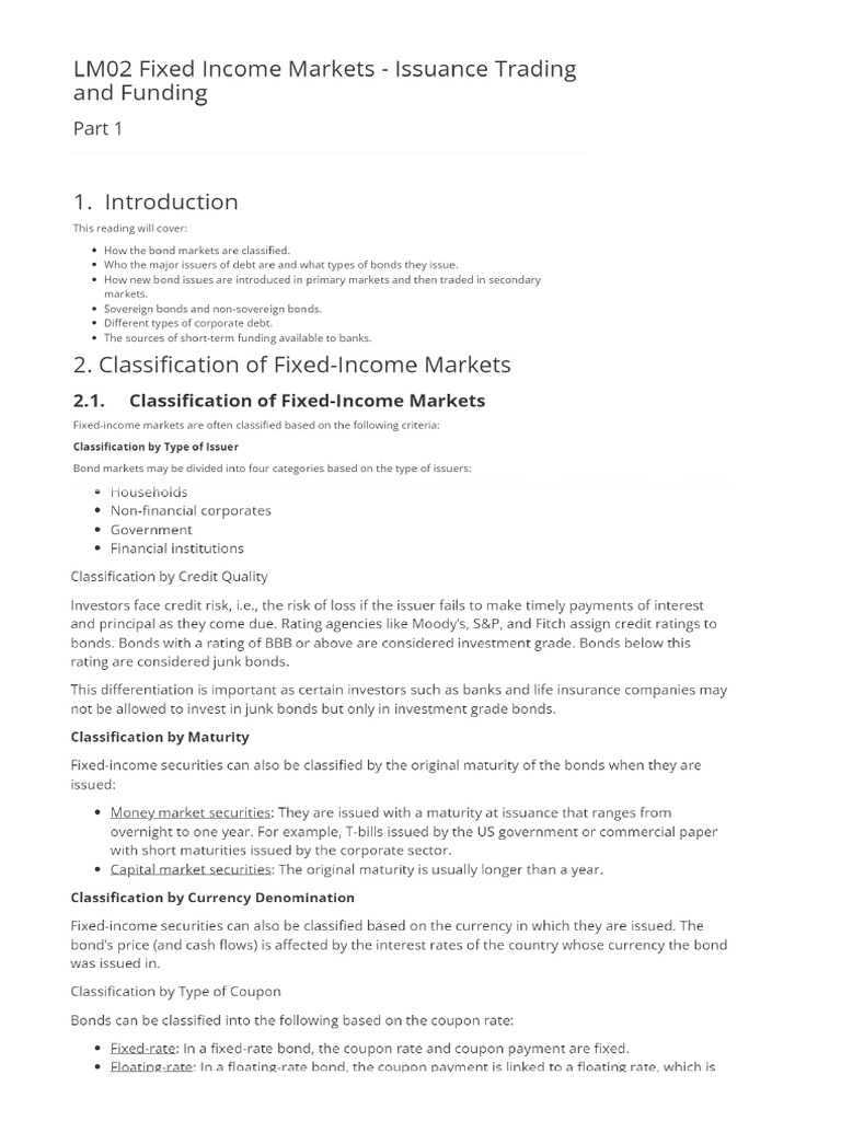 CH-2 Fixed Income Securities | PDF