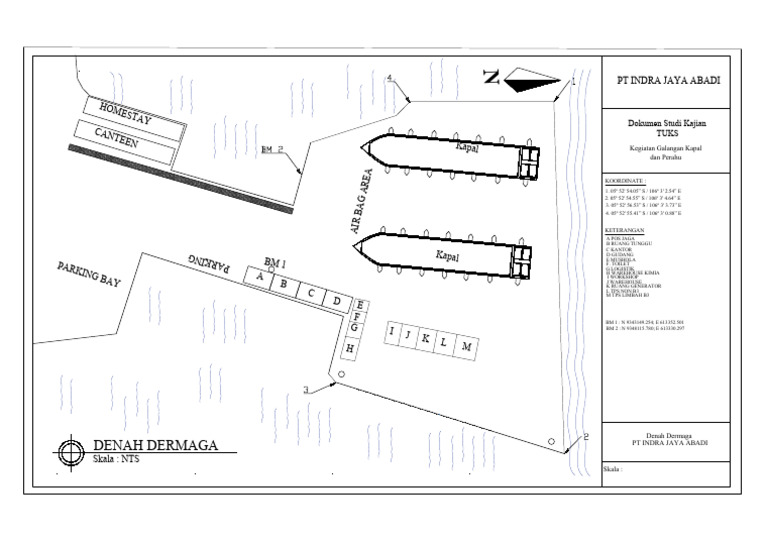 Denah Dermaga PT Indra Jaya Abadi | PDF