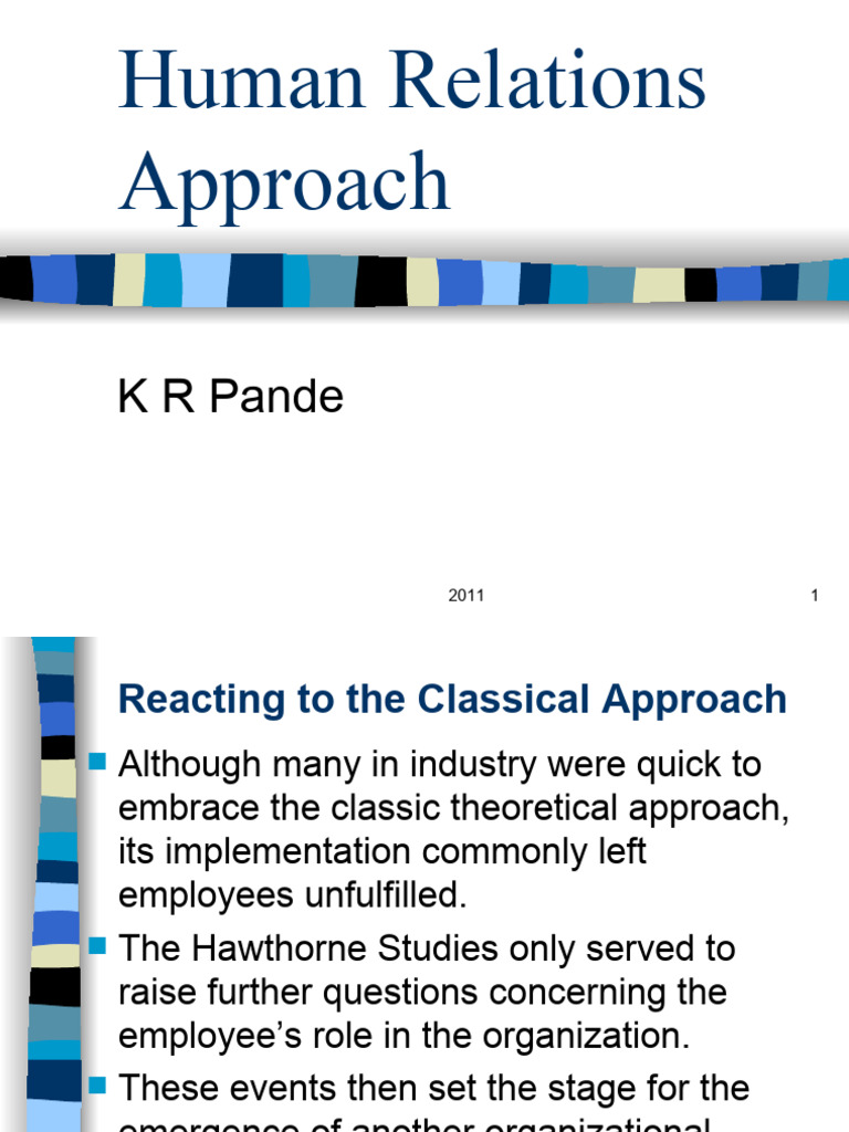 Human Rela. Approach | PDF | Motivational | Motivation
