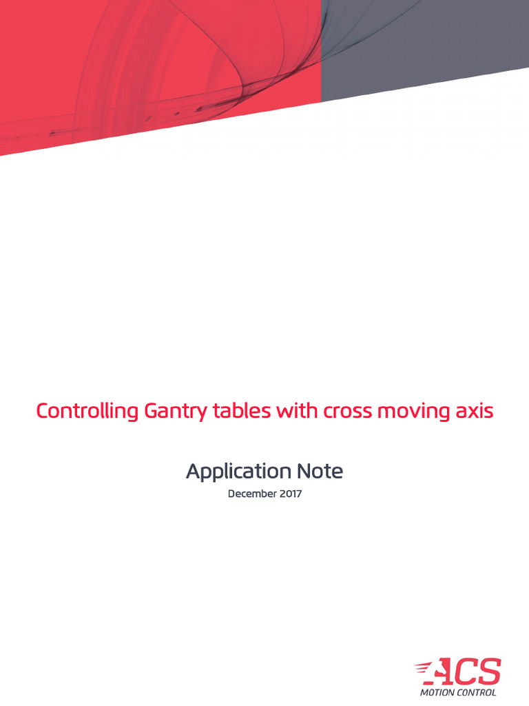 AN Controlling Gantry Tables | PDF