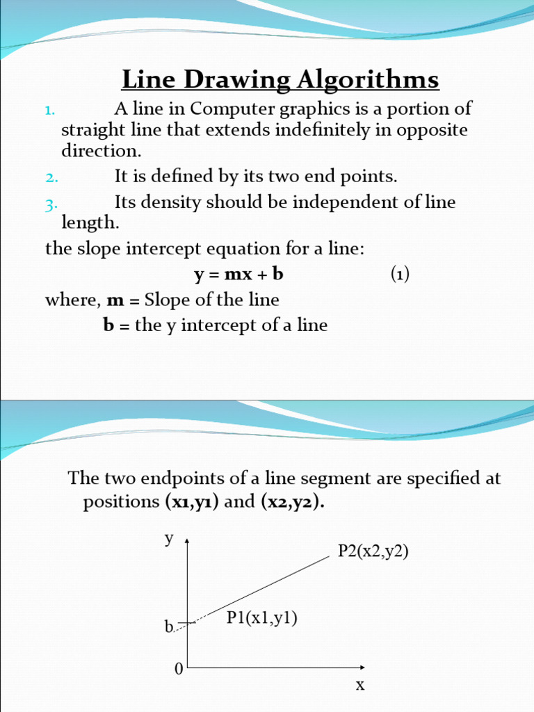 CG Unit-1 Line Drawing Algs | PDF | Theoretical Computer Science | Mathematics