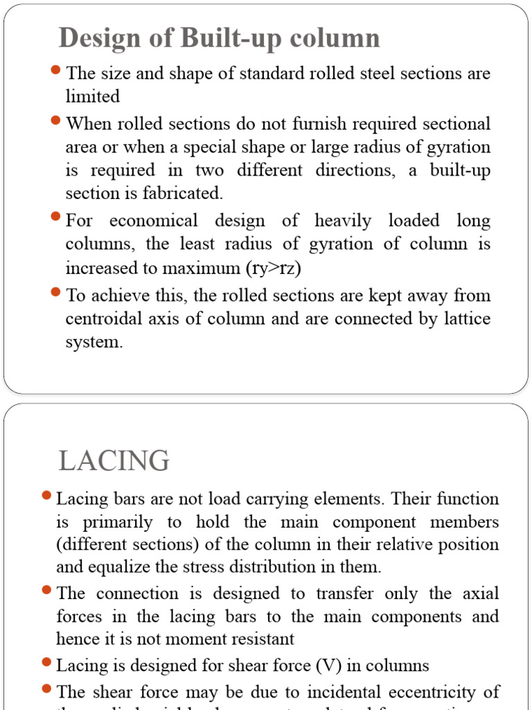 16 Compression Member Lacing | PDF | Buckling | Column