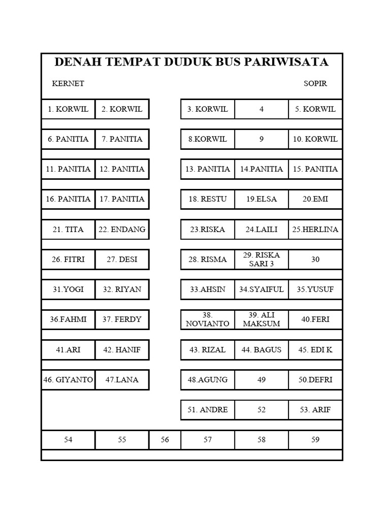 Denah Bus | PDF | Art