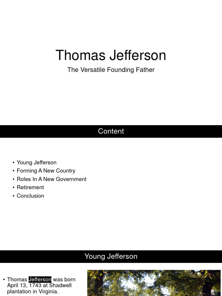 Thomas Jefferson: Founding Father Insights | PDF | Thomas Jefferson ...