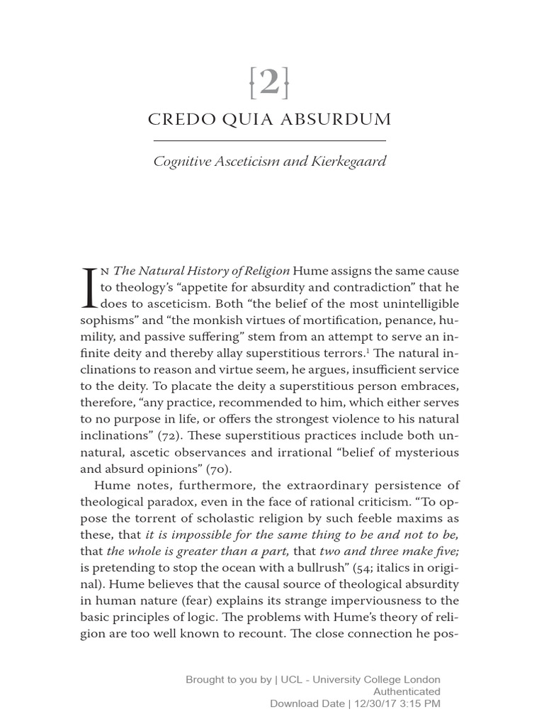 Book Paradox The Uses of Paradox 2 Credo Quia Absurdum Cognitive ...