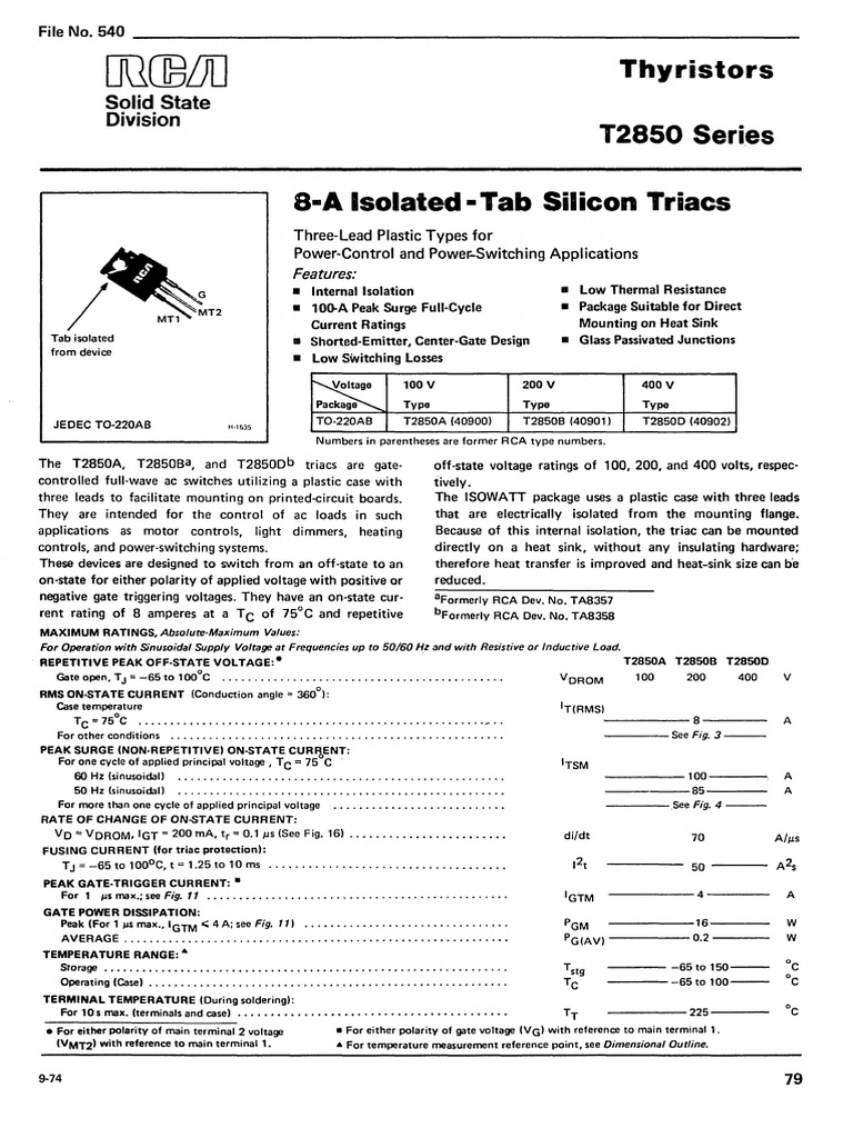 T2850 Rca | PDF | Root Mean Square | Electricity