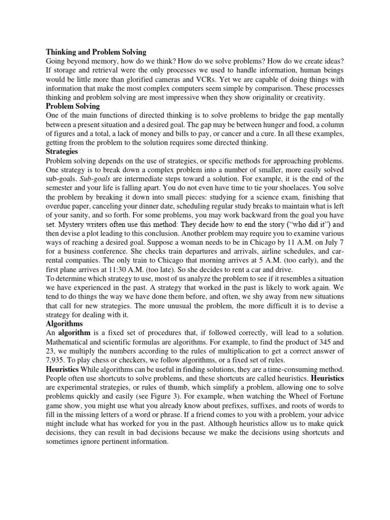 Chapter 5 Thinking and Problem Solving | PDF | Creativity | Prefrontal Cortex