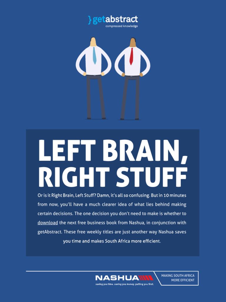 Left Brain Right Stuff Fixed | PDF | Decision Making | Thought