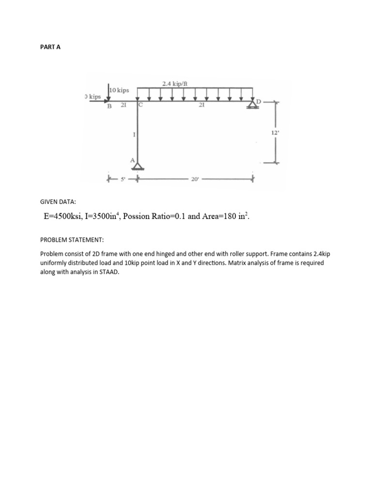 Part A & Part B Staad Plus Hand Calculations | PDF | Force | Solid ...
