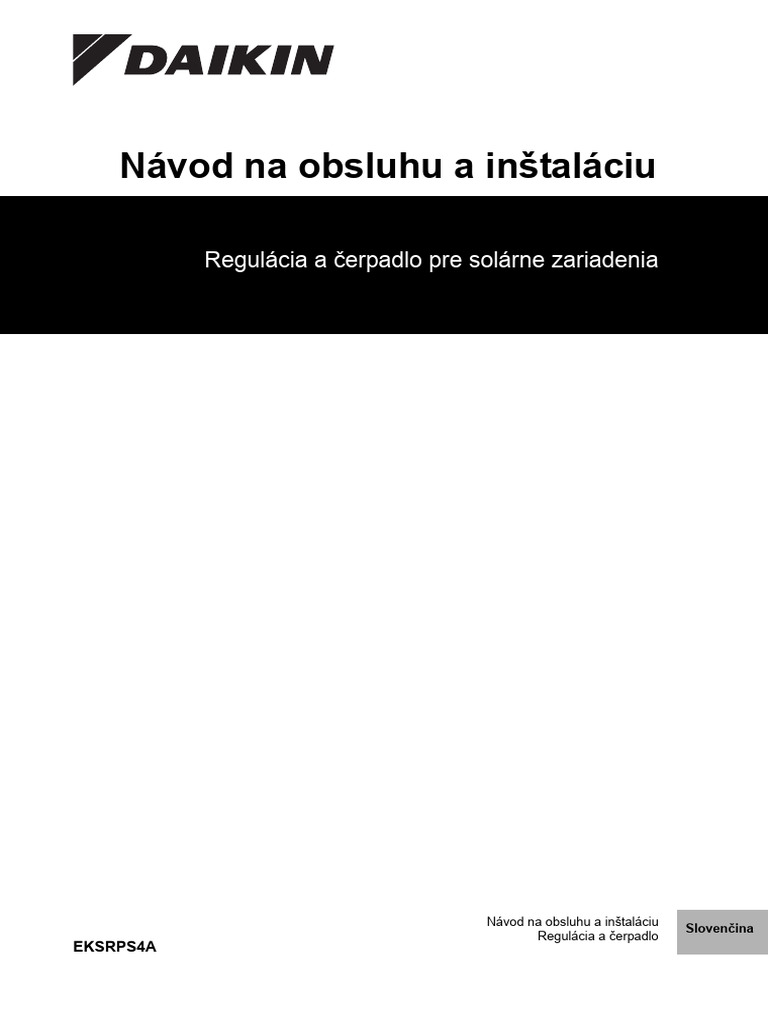 EKSRPS4A - 0081627544 - 00 - 0216 - Installation Manuals - Slovakian | PDF