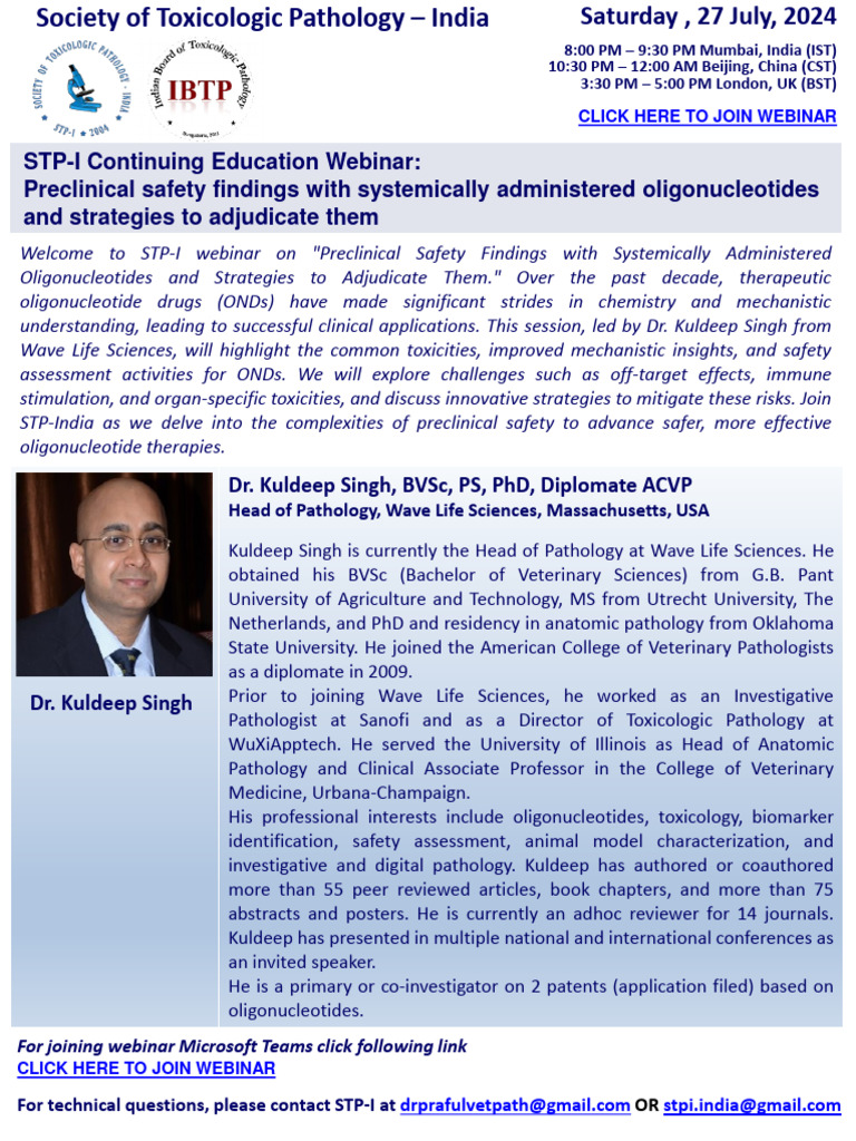 2. Dr.Kuldeep_Singh_STP-I_CE_Webinar_27th_July_2024 | PDF | Pathology | Medicine