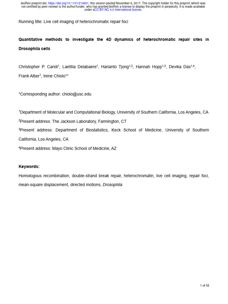 S2 Cell Line Stable Expression | PDF | Dna Repair | Transfection