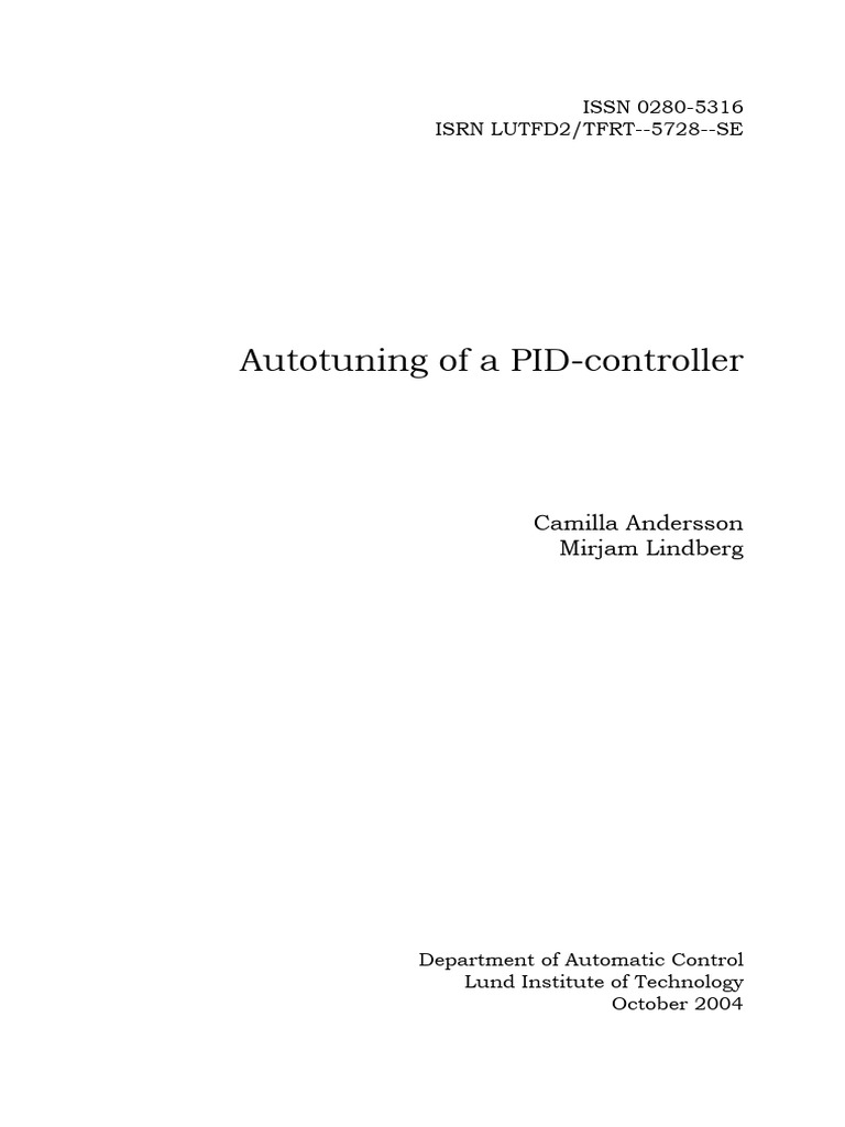 PID Tuning | PDF | Control Theory | Phase (Waves)